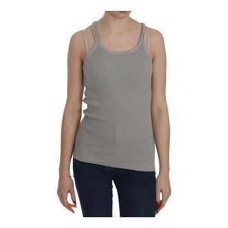 Pink Memories Elegante rmellose Baumwollbluse - - Tops - Damen - Grau - L