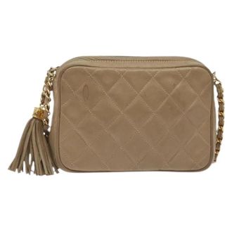 Chanel Pre-owned Vintage diamond cc Kameratasche - - Pre-owned - Damen - Beige - ONE SIZE