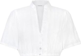 Stockerpoint Dirndlbluse Tabea Blouse, Blanc, 42 Femmes