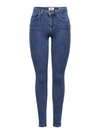 Only NOS Damen ONLPOWER MID PUSH UP SK JEA REA3223 NOOS Skinny Jeans,, per pack Blau (Dark Blue Denim Dark Blue Denim), 36/L30 (Herstellergröße: S)