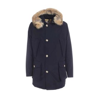 Woolrich Parka Arctique &agrave; Fourrure D&eacute;tachable - Homme - Manteaux - Bleu - Taille: M