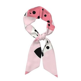 Generic &Eacute;charpe en satin de soie avec coeur et pommes pour sac &agrave; main, motif floral, art floral, pour le sport, le yoga, le visage