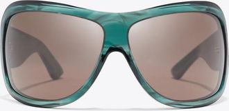 Tory Burch Damen Runway Wrap Sunglasses
