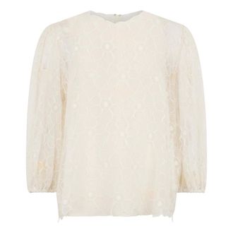 Red Valentino Femme, Blouses et Chemises, Beige, Taille: 42 FR Blouse &agrave; manches longues