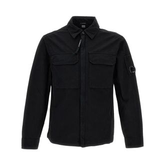 C.P. Company C.p. Company, Homme, Chemises, Noir, Taille: XL Lens Overshirt