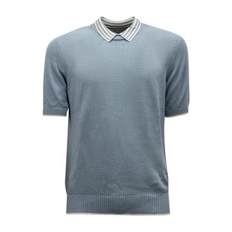 Eleventy Mag0I050 Polo Shirt - - Tops - Herren - Blau - L