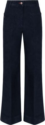 Victoria Beckham Femme, Pantalons, Bleu, Taille: W25 Pantalon Large Alina