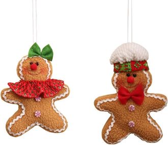 STOBOK 6 St&uuml;cke Lebkuchenm&auml;Nnchen Weihnachtsbaumschmuck Christmasbaumschmuck Lebkuchen Weihnachtsbaumanh&auml;nger Lebkuchenfiguren Aufh&auml;ngen Deko F&uuml;r Weihnachtsb