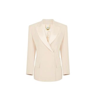 Elisabetta Franchi Damen, Jacken, Beige, SGr&ouml;&szlig;e
