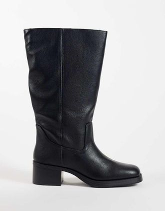 schuh Schuch Denmark Schlupf-Kniestiefel in Schwarz