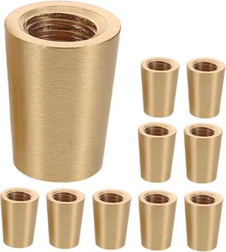 NUOBESTY 10 Stück Konische Messingmöbelfüße rutschfeste Schutzpads für Schmuckkästchen Schneidebrett und Dekorative Tabletts Stabile Träger für Holztabletts un
