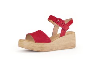 Gabor Damen Keilsandalen, Frauen Sandalen,Best Fitting,Keilabsatz,Wedge-Heel,Sommerschuhe,Freizeitschuhe,Strandschuhe,Rubin (Holz),40 EU / 6.5 UK