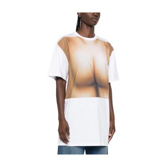 Jean Paul Gaultier Trompe Loeil Grafik-Print T-Shirt - - Tops - Damen - Wei&szlig; - M