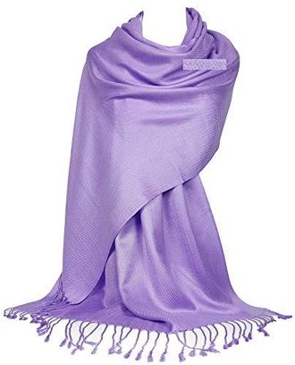GFM &Eacute;charpe style pashmina - Toutes saisons - Tissage serg&eacute; doux - B9, B9-ghli-lilas, L