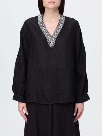 120% Lino Top Femme couleur Noir