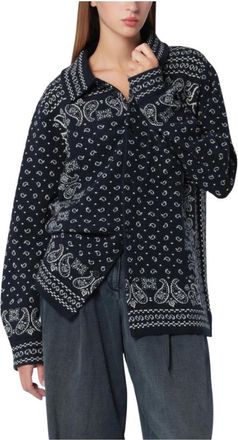 Guest In Residence Chemise Travail Foulard Sauvage - Femme - Pulls - Bleu - Taille: 38 FR