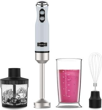 Cecotec Stabmixer Power RetroBlue 1200MAX Cream&Crush, Maximalleistung 1200 W, CrossBlades-Technologie, 2 Geschwindigkeiten, Zubeh&ouml;rset sp&uuml;lmaschinenfest, Spr