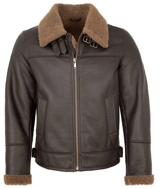 Jilani Lederjacke Ballin Jilani - Herren Lammfelljacke Lederjacke Lammfell braun