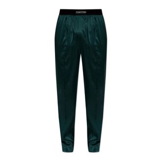 Tom Ford Stretch Silk Satin PJ Pants - - Nightwear & Lounge - Herren - Gr&uuml;n - L