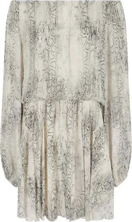 Federica Tosi Femme, Robes, Gris, Taille: 36 FR Mini-robe Imprim&eacute; Python