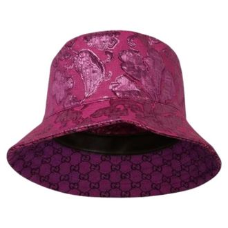 Gucci Pre-owned Lam&eacute; GG Monogram Bucket Hat - - Pre-owned - Damen - Rosa - ONE SIZE