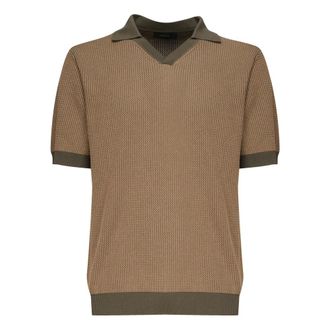 Zanone Homme, Pulls, Beige, Taille: 2XL T-shirts et Polos Beige en Coton