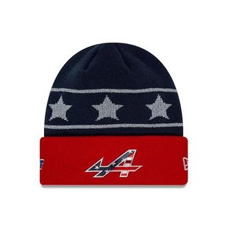 New Era Alpine F1 Racing Bonnet en tricot Bleu marine Motif &eacute;toiles et rayures Las Vegas USA Race Special, bleu, Taille unique