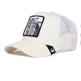 Goorin Brothers Unisex-Erwachsene The Farm Original Adjustable Snapback Trucker Hat Baseballkappe, Weiß (White Tiger), Einheitsgröße