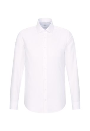 Seidensticker Herren Business - Hemd - Shaped Fit - B&uuml;gelfrei - Kent Kragen - Langarm - Umschlagmanschette - 100% Baumwolle Wei (Wei 01) 42