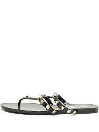 Valentino Garavani claquettes Jelly &agrave; clous - Noir