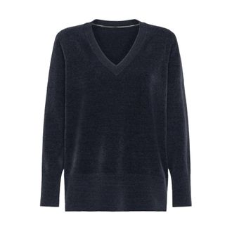 Roberto Ricci Design Rrd, Femme, Pulls, Bleu, Taille: 36 FR Pull Col V Effet Velours