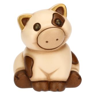 Thun Mini Schweinchen Leinen - Keramik - Kollektion Fr&uuml;hlingsgarten - 4,7 x 4,7 x 5,8 cm