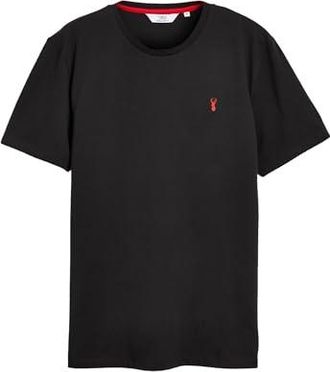 Next Next Homme T-Shirt Standard 100% Coton à Motif cerf Noir M