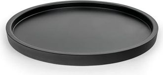 Bredemeijer gro&szlig;es rundes Serviertablett &Oslash; 38 cm - schwarzes K&uuml;chentablett mit hohem Rand - Tablett aus Metall - ideal zum Servieren von Getr&auml;nken