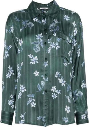 Liu Jo Bedruckte Satinbluse - - Blouses & Shirts - Damen - Gr&uuml;n - S