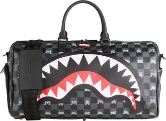 Sprayground GRAY PEEKING CHARACTER CHECK LARGE DUFFLE