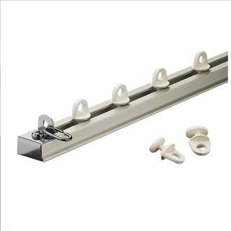 Generic Aluminium Vorhangschiene, 1-läufige Vorhangschiene, Für Gardinenaufhängung, Raumteiler, Wohnmobil, Balkone, Büros, Hotels, Für Decke Und Wand (Weiß)(2