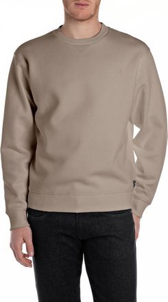 Replay Herren Sweatshirt Basic, Stone 829 (Beige), M