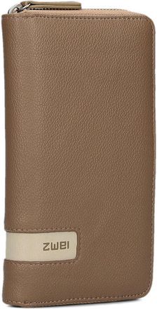 zwei große Damen Geldbörse M.Wallet MW2 Portemonnaie aus weichem Kunstleder, Geldbeutel mit umlaufendem Reißverschluss, 15 Kartenfächern, 2 Scheinfächern, 