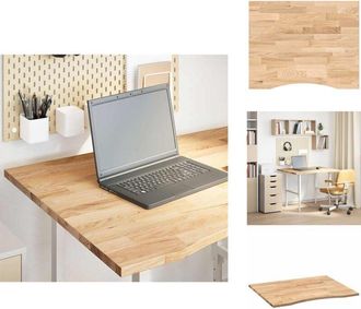 vidaXL Vidaxl - Dessus de bureau non traité bois massif de chêne rectangulaire - Dessus De Bureau - Plan De Travail - Plan De Travail De Cuisine - Plan De