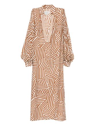 Bambah Geo Kleid - Braun