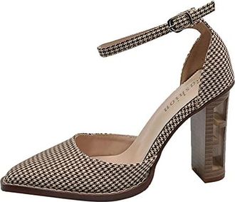 Generic Chaussures d&eacute;contract&eacute;es pour femme - Motif printemps et r&eacute;tro - Talons hauts - En daim verni - &Eacute;v&eacute;nements de vacances - Entretien - Talon moyen - Sem