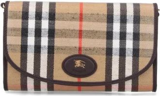 Burberry Crossbody Bags - Highlands Chain Wallet With Check Motif - Beige - Gr. unisize - in Beige - für Damen