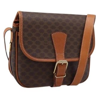 Celine Sac bandouli&egrave;re vintage Macadam Pre-owned - Femme - Pre-owned - Brun - Taille: ONE Size