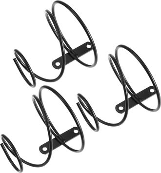 TOPBATHY 3 Stück Teiliges Spiral Design Weinflaschenhalter aus Stabilem Eisen Modernes Wand weinregal für Rotwein Platzsparend Rostfrei Einfache Montage Vielse