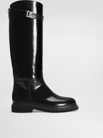 Dolce & Gabbana Stiefel Aus Kalbsleder - Frau Stiefel Und Siefeletten Schwarz 38.5