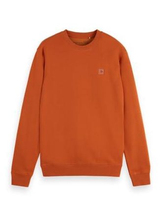 Scotch & Soda Seasonal Core - Sweat-Shirt avec Logo Coupe Classique, Rouille 610, M