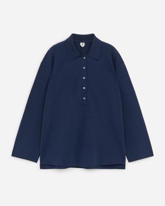 Arket Pikee-Poloshirt -Blau