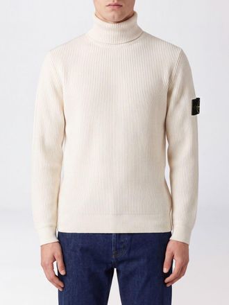 Stone Island Pull &agrave; col roul&eacute; slim fit en laine avec logo Compass