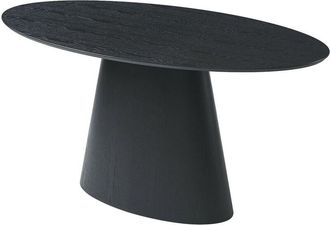 Vente-Unique Vente-unique - Table &agrave; manger 6 personnes placage fr&ecirc;ne - Noir - antelada